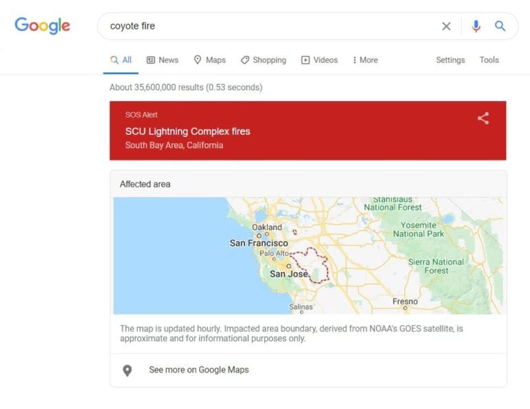 Google Adds Fire Tracking Tools, SOS Alerts to Maps App - The Plug ...
